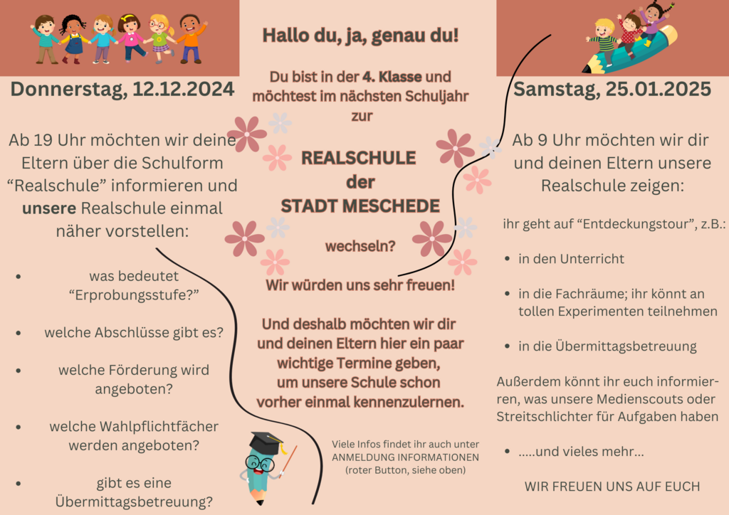 Informationen für die Schülerinnen und Schüler der 4. Klasse ...